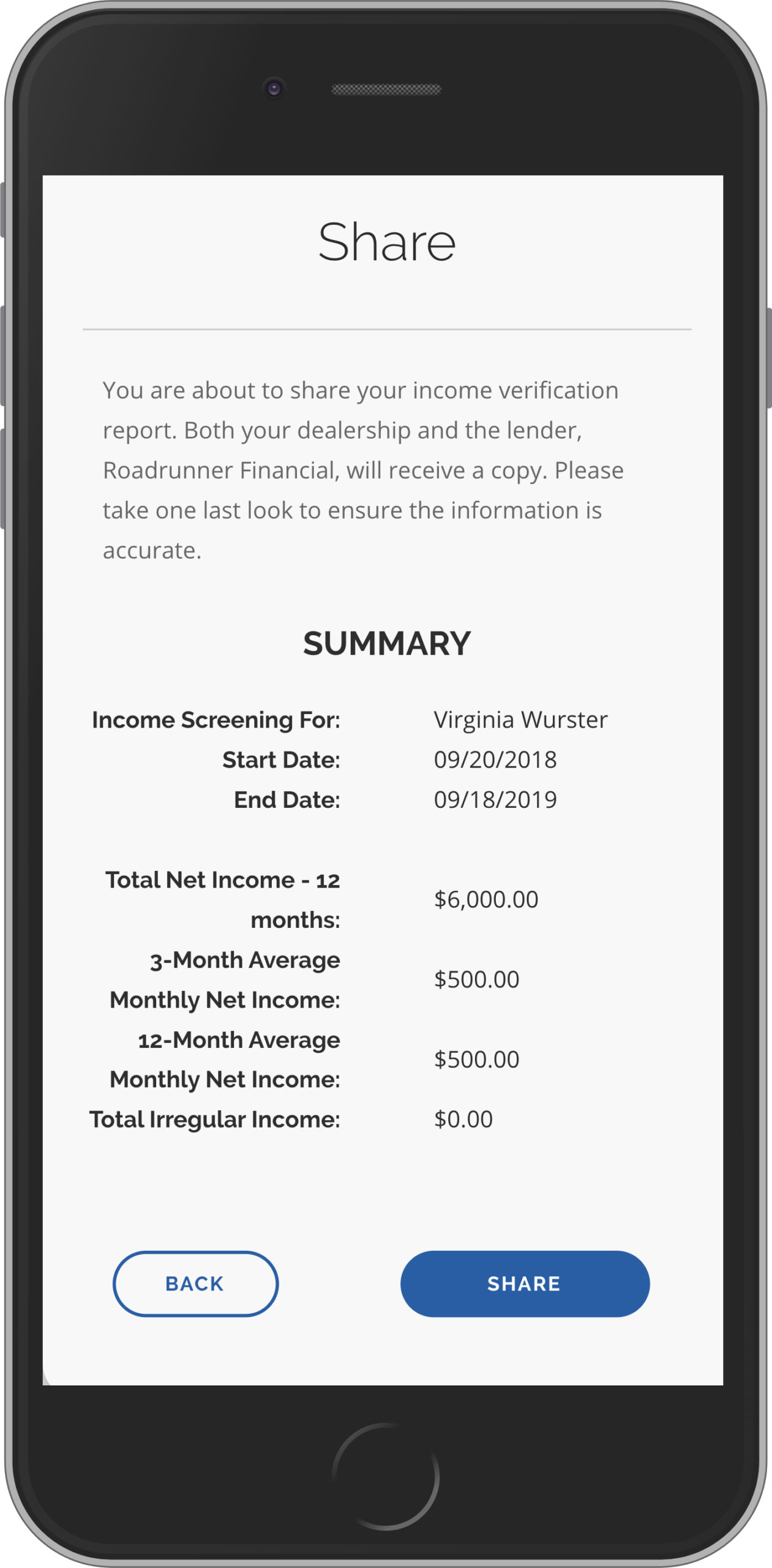 Get Instant Proof Of Income for Financing - Roadrunner Financial